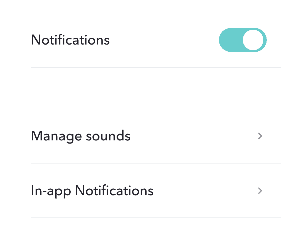 Personal notification settings - Sonetel